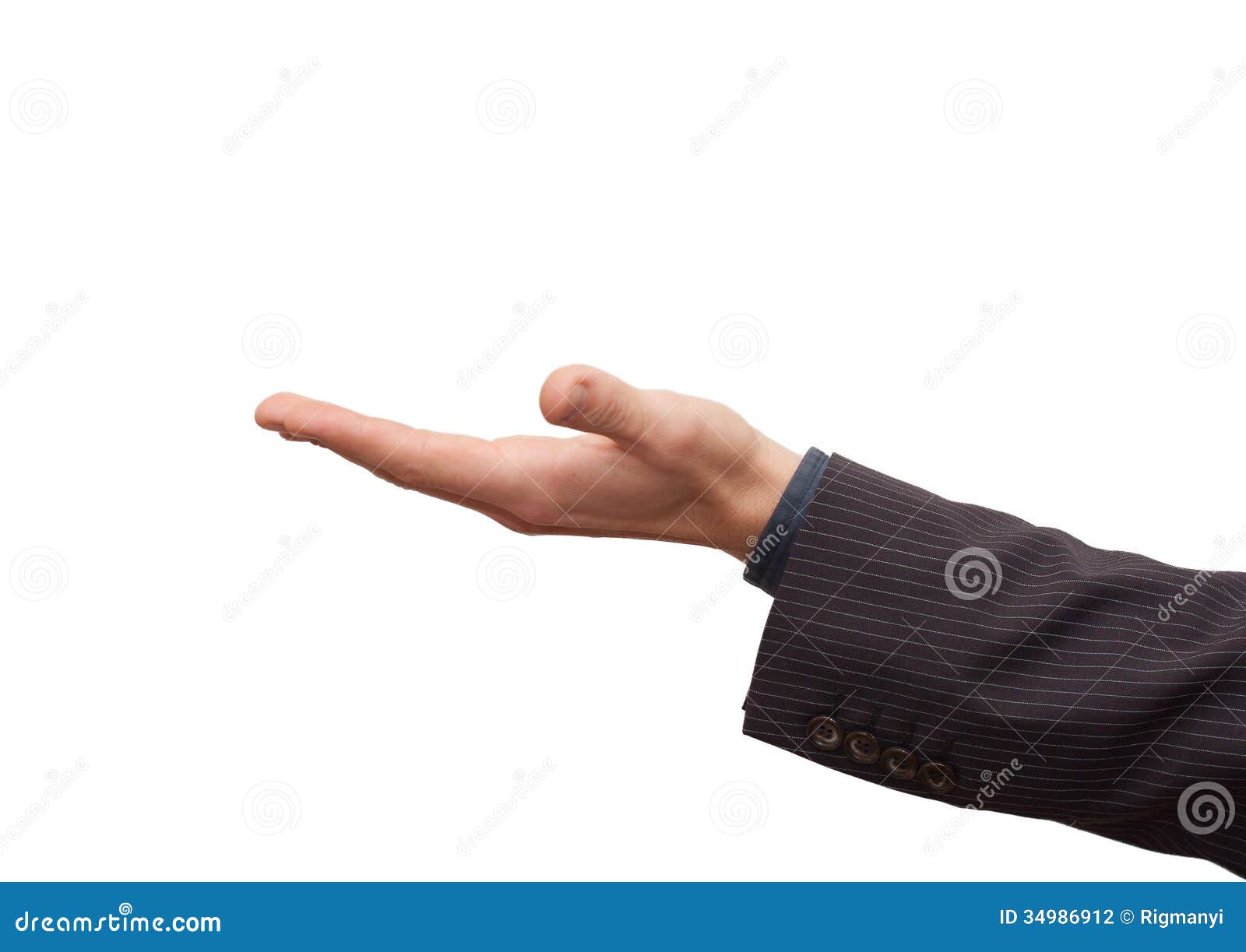 Businessman s hand open stock photo. Image of background - 34986912