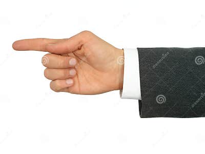 Businessman S Hand Pointing Finger Stock Image - Image of human, parts ...