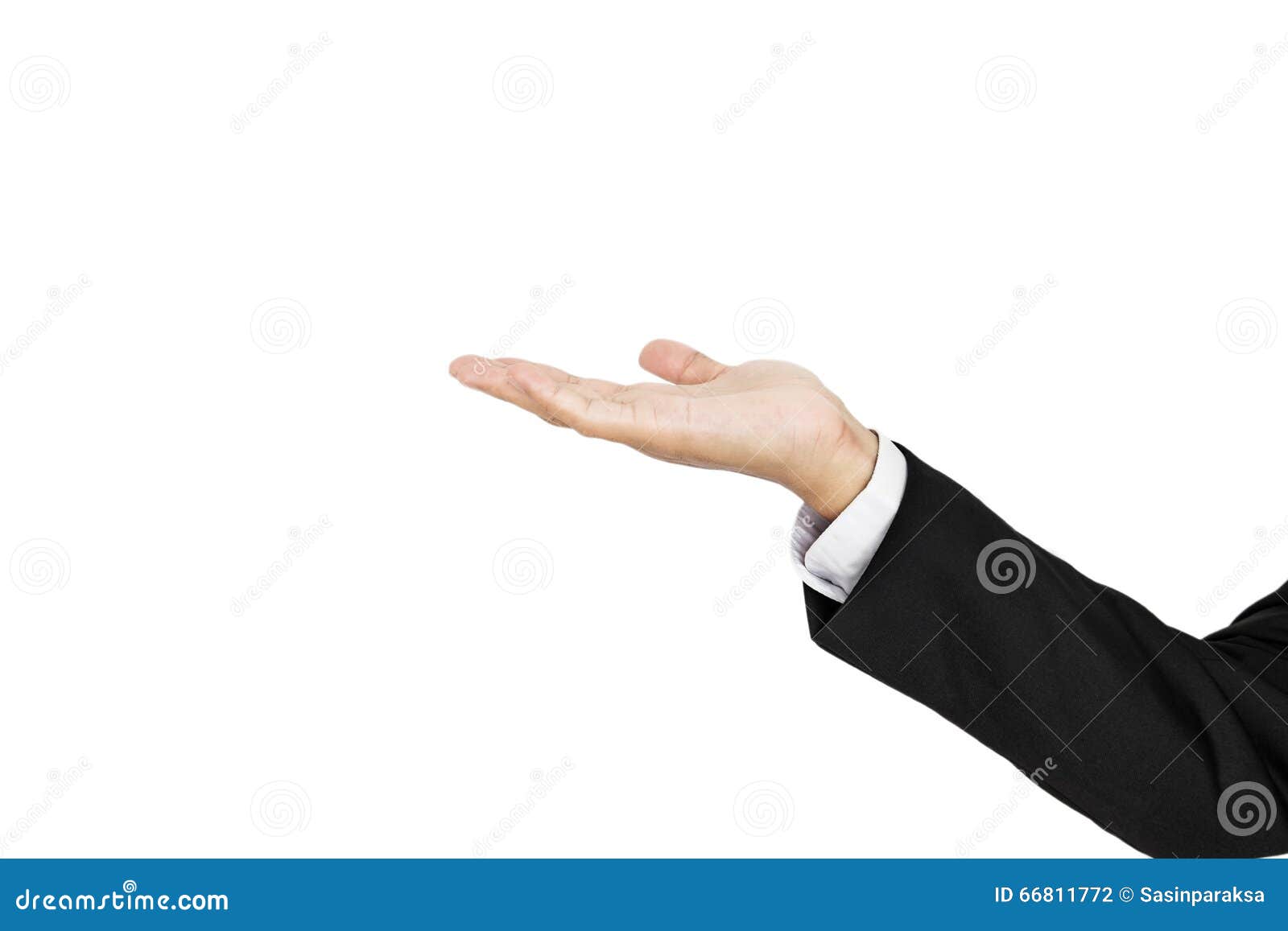 Businessman S Hand in Presenting Position, Isolated on White Background ...