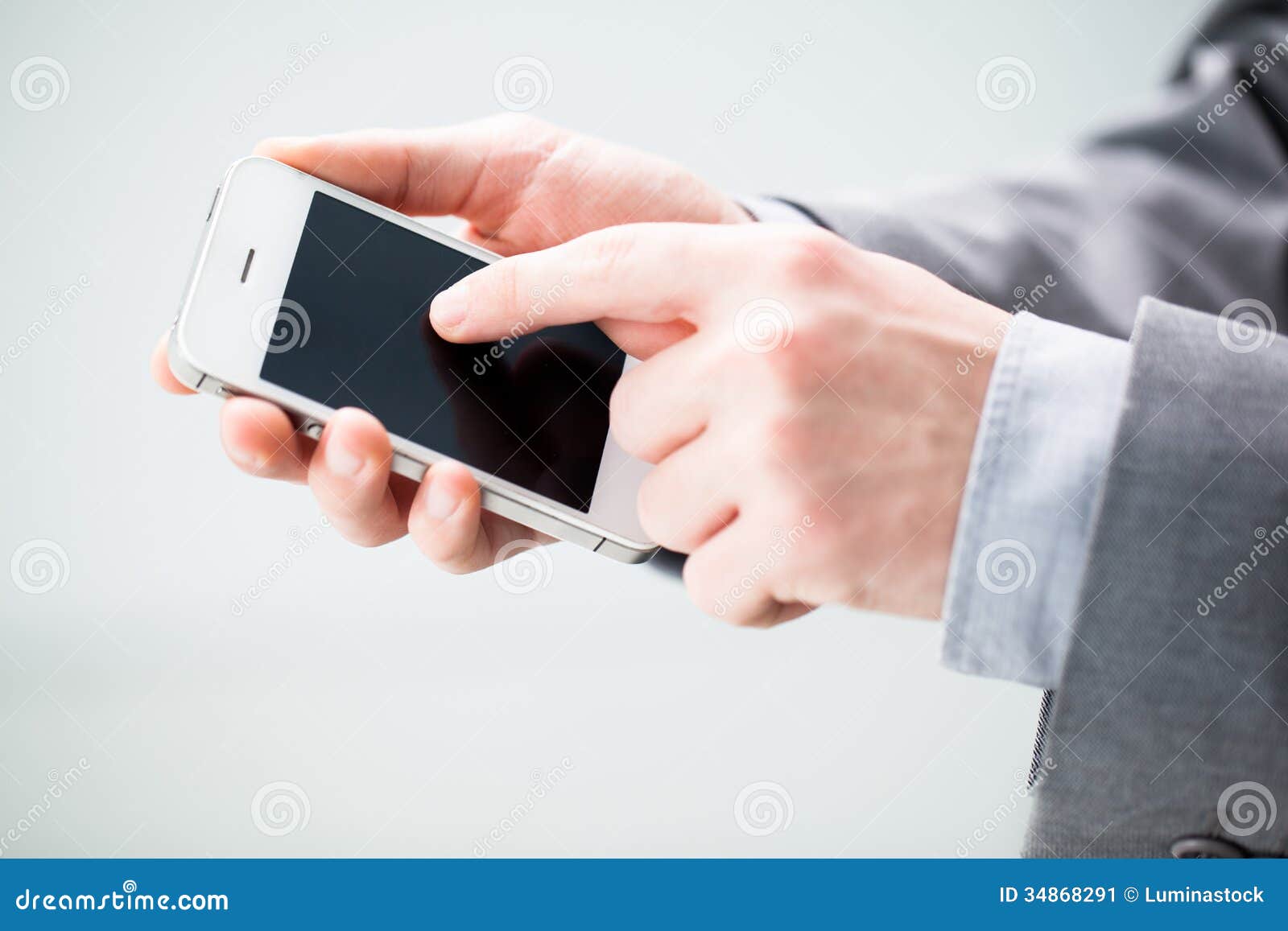 Businessman S Hand with a Smart Phone Stock Image - Image of hold ...