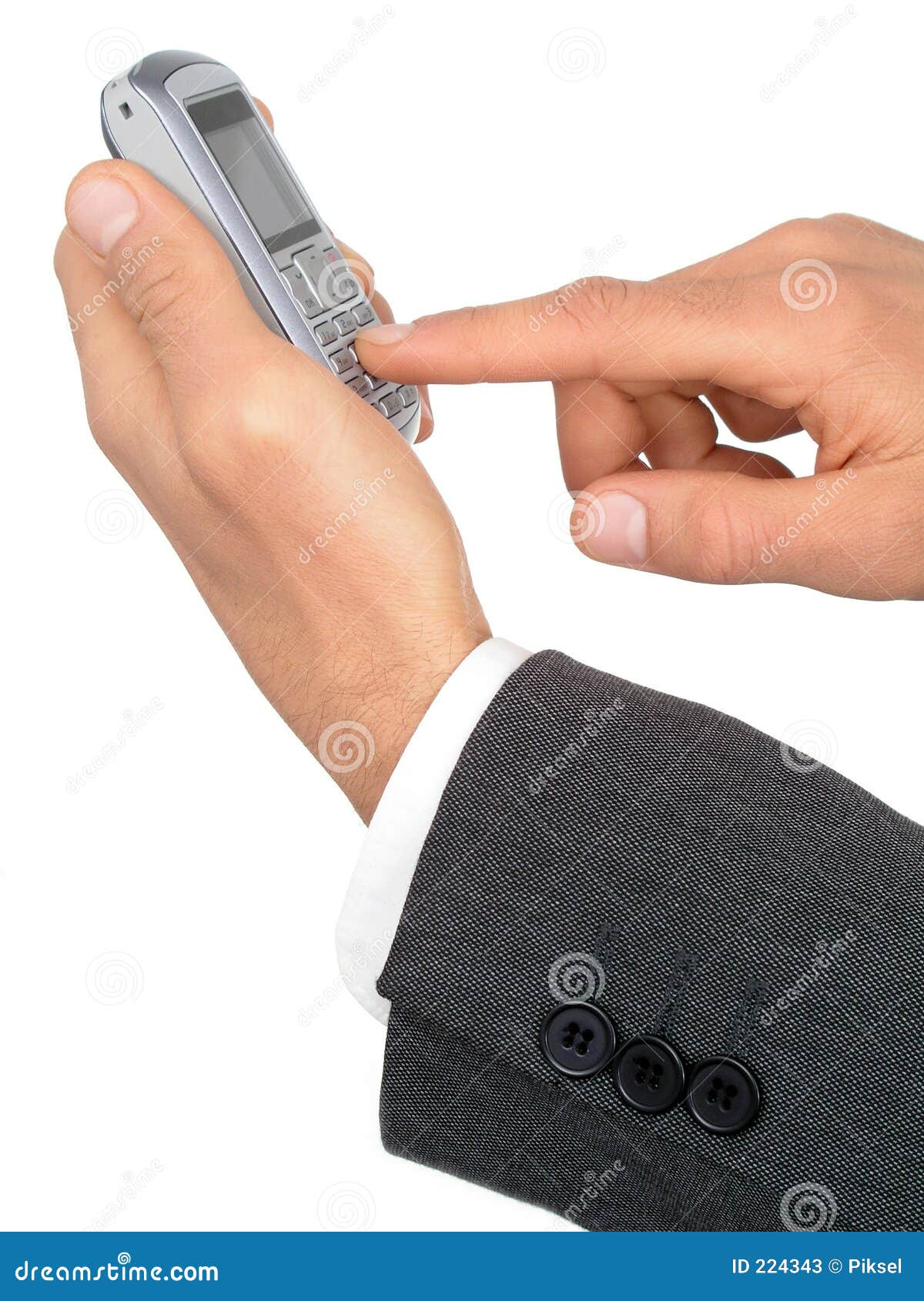 Businessman S Hands Holding a Cell Phone Stock Image - Image of ...