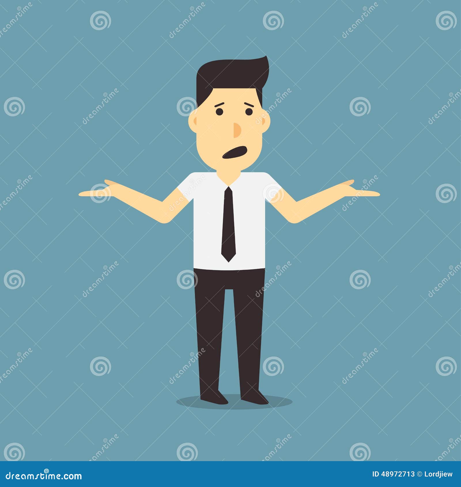 Businessman say no problem stock illustration. Illustration of ...