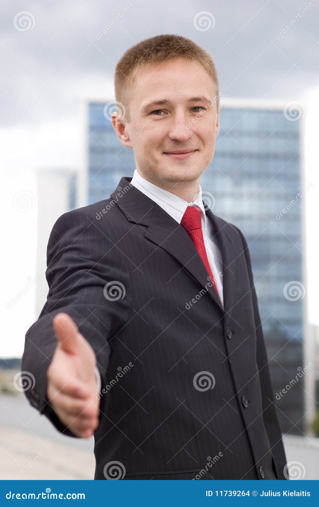 Businessman saying welcome stock photo. Image of adult - 11739264