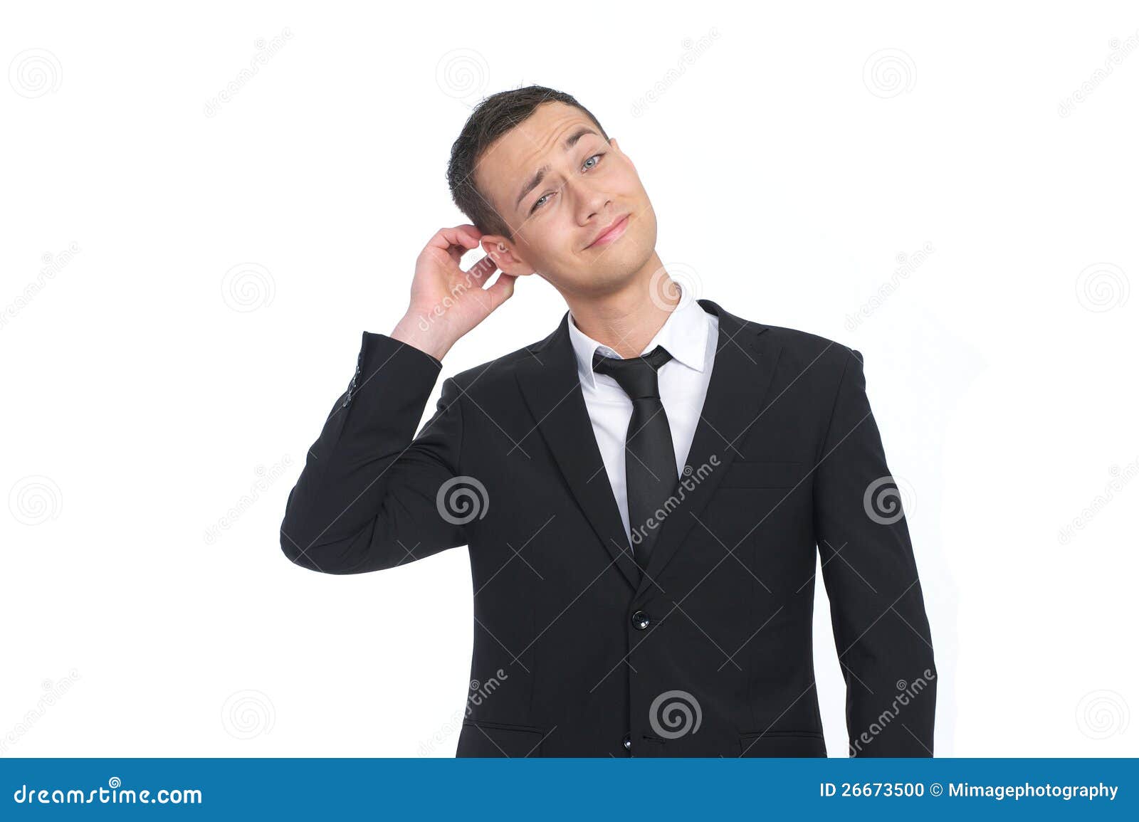 Businessman Scratching His Head Stock Photo - Image of model, caucasian ...