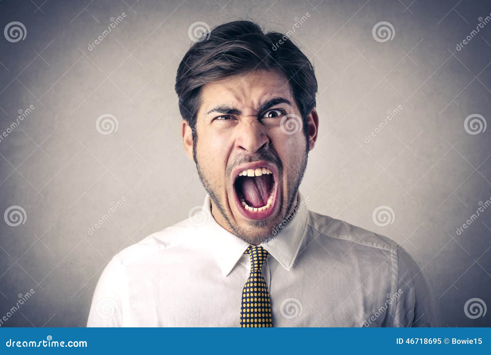 Businessman Screaming Out Loud Stock Image - Image of screaming, angry ...