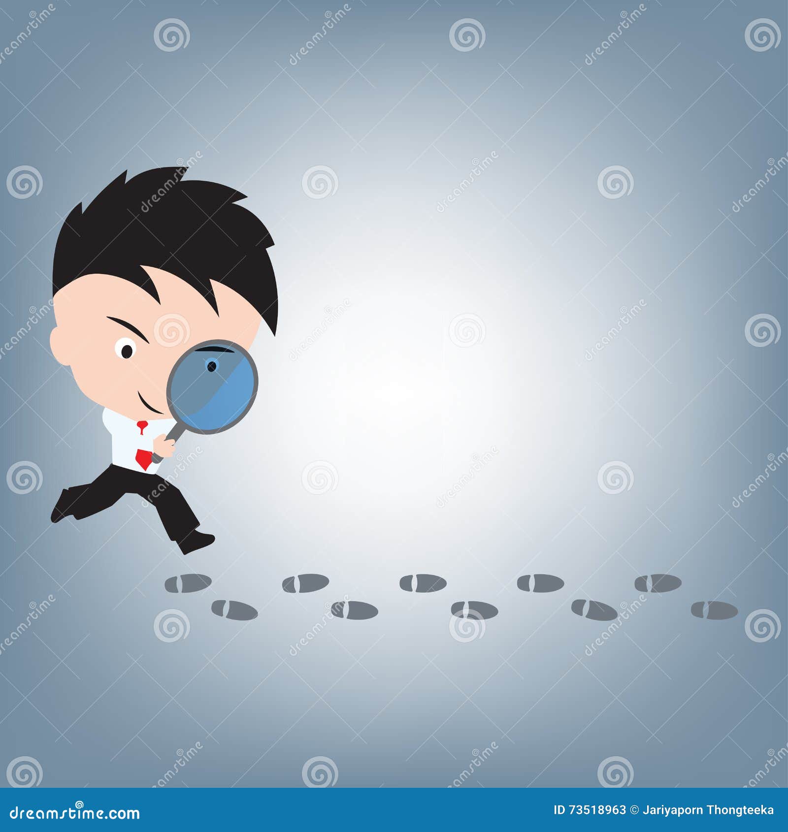 Businessman Searching Through A Magnifying Glass. Searching, Details ...