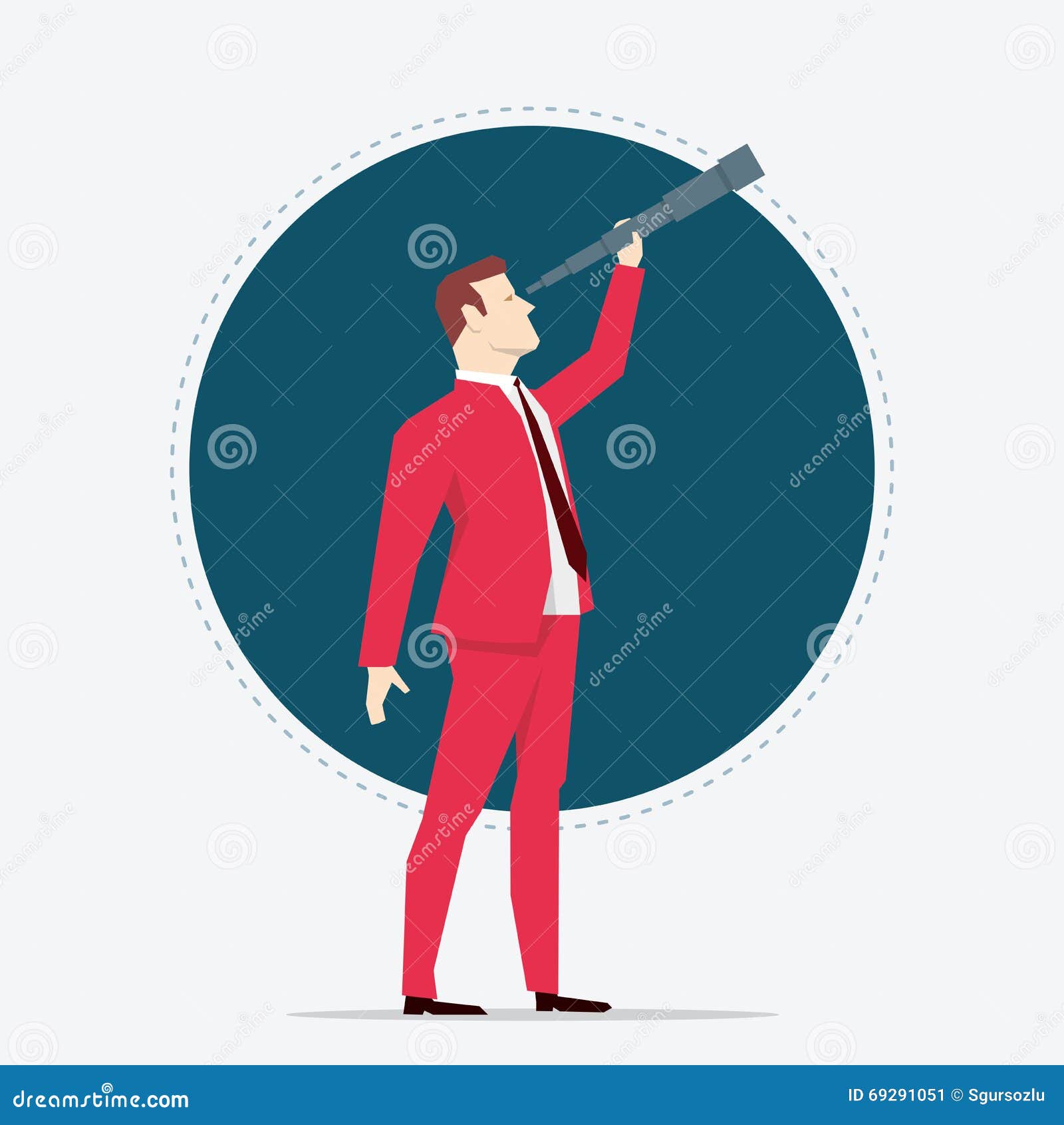 Businessman searching stock vector. Illustration of looking - 69291051