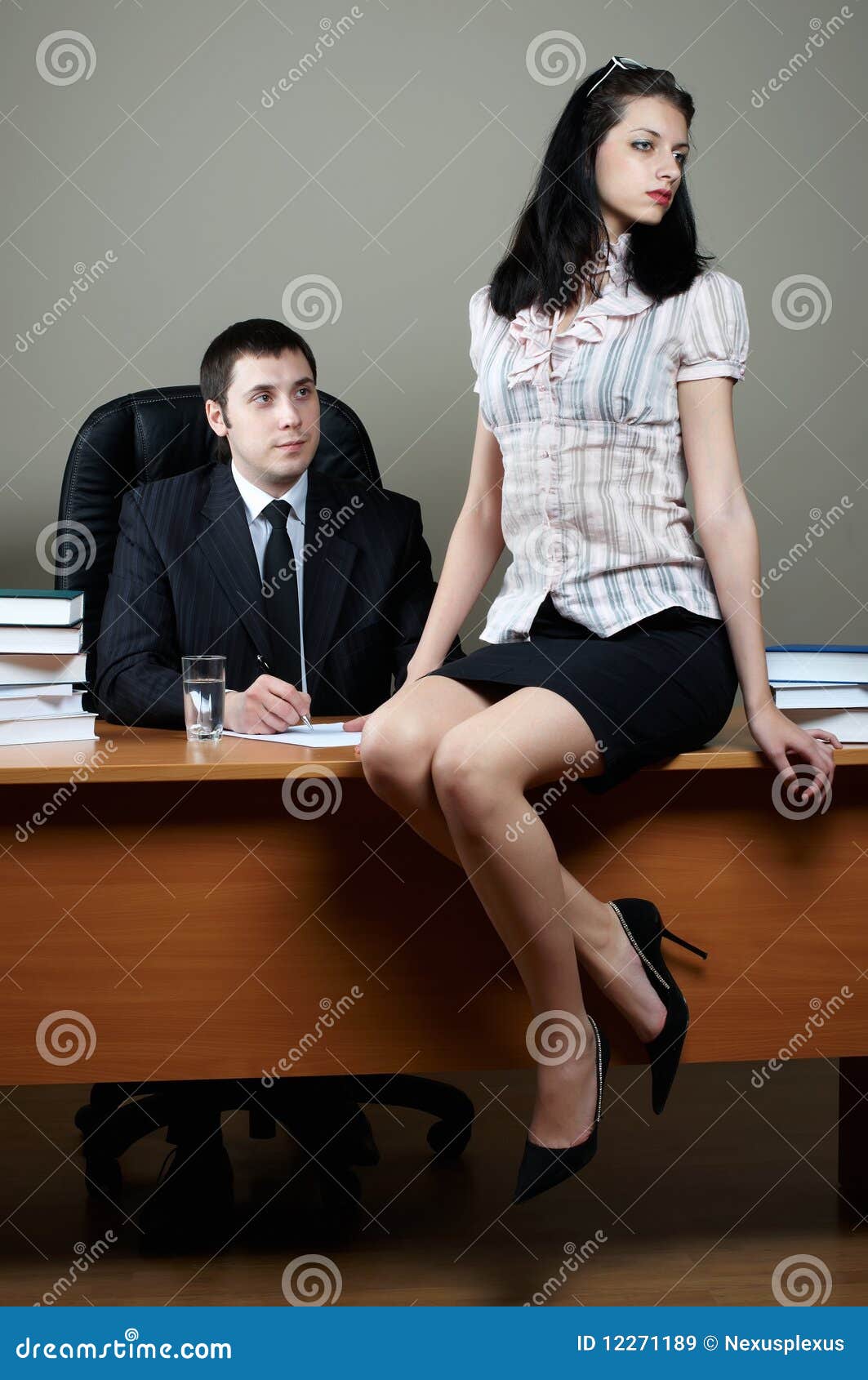 Businessman with secretary stock image. Image of businessman - 12271189