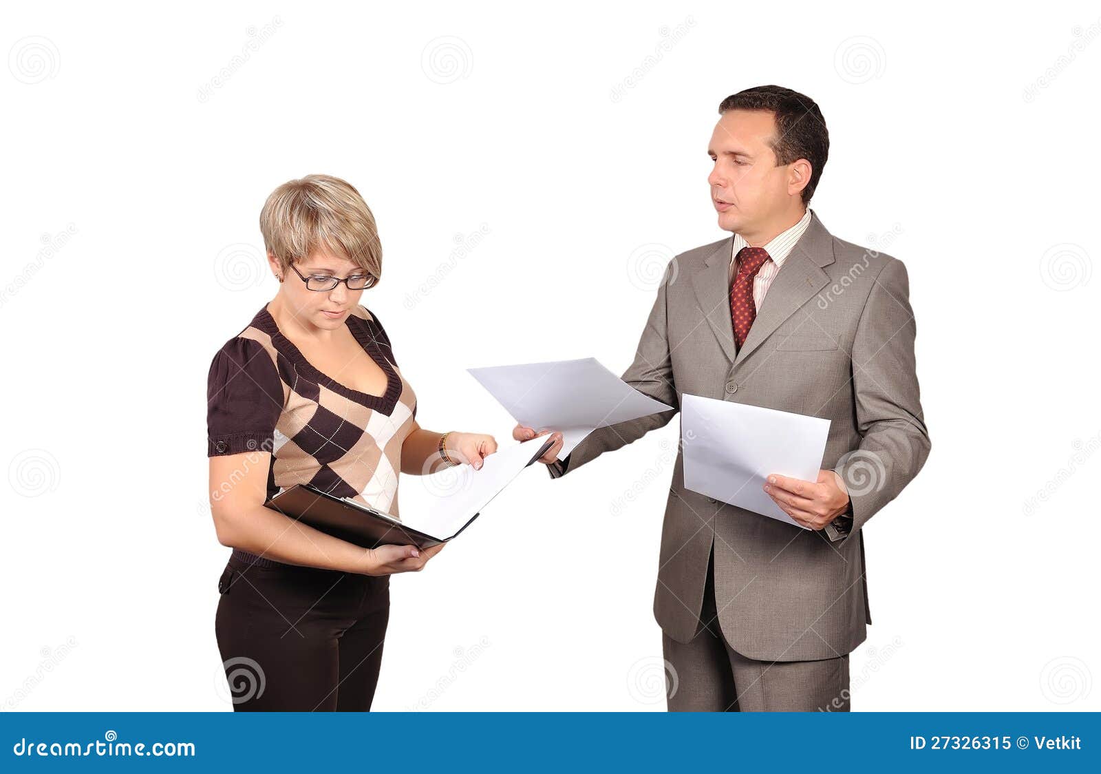 Businessman and Secretary stock image. Image of friendship - 27326315