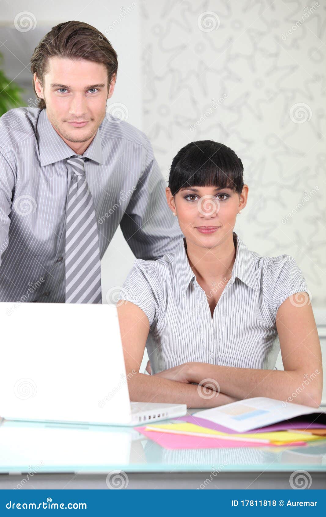 Businessman and Secretary in Office Stock Photo - Image of caucasian ...