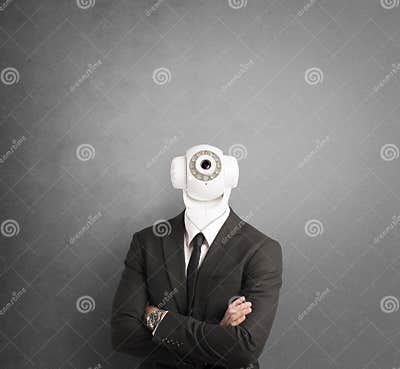 Businessman with Security Camera Stock Image - Image of modern, privacy ...