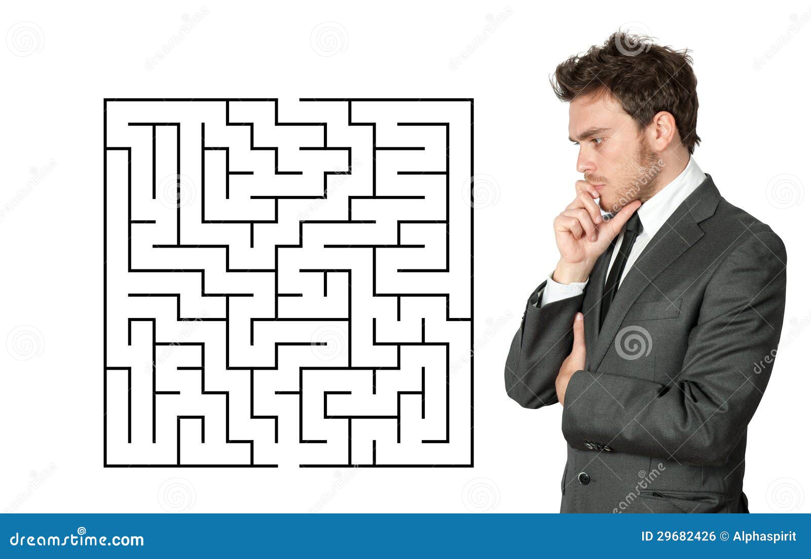 Businessman Seek the Solution Stock Photo - Image of leader, concept ...