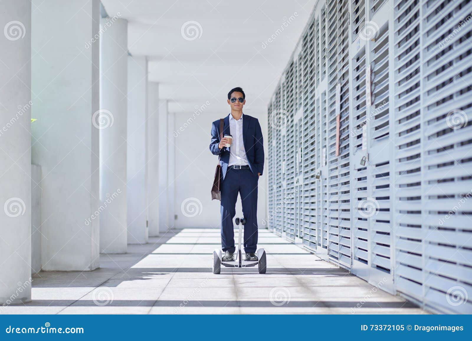 Businessman on segway stock image. Image of hover, successful - 73372105