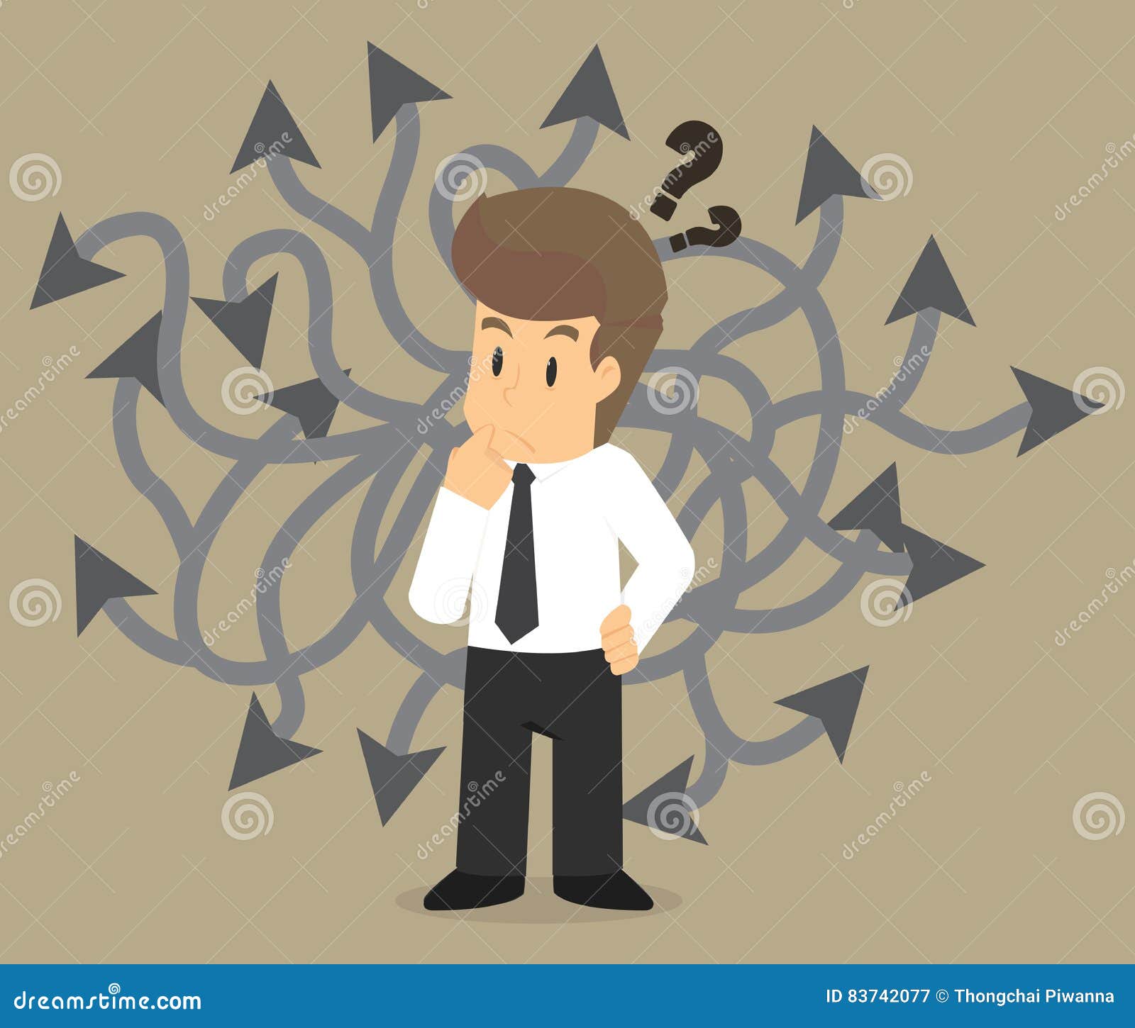 Businessman Selecting the Best Solution Stock Vector - Illustration of ...