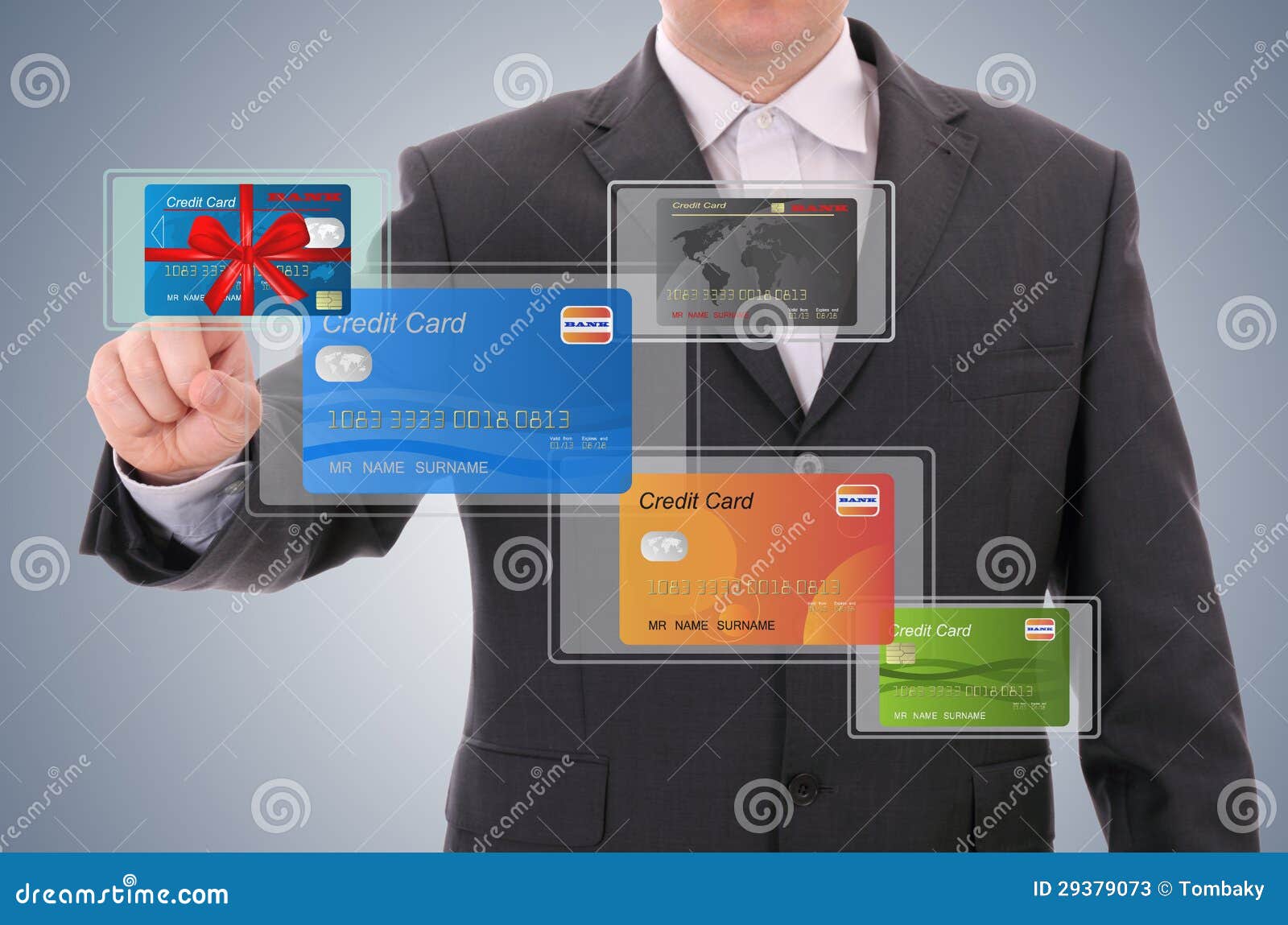 Businessman Selecting a Credit Card Stock Image - Image of finance ...