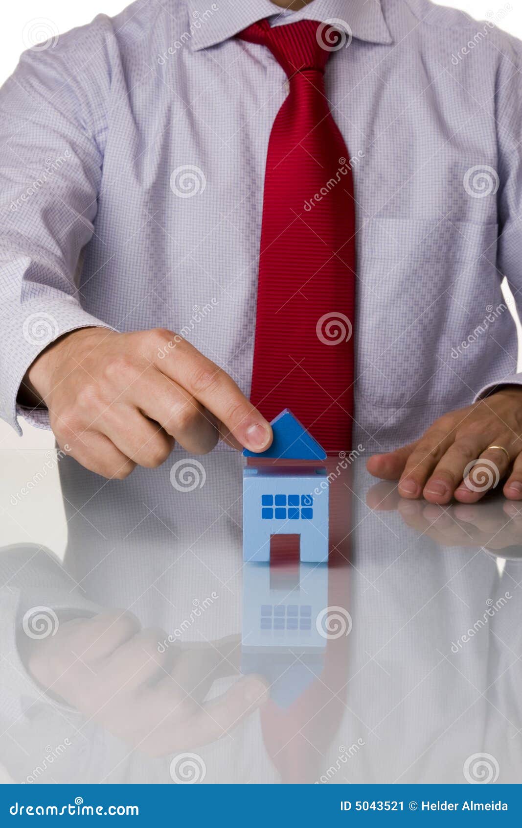 Businessman Selling a House Stock Image - Image of mortgage, hands: 5043521