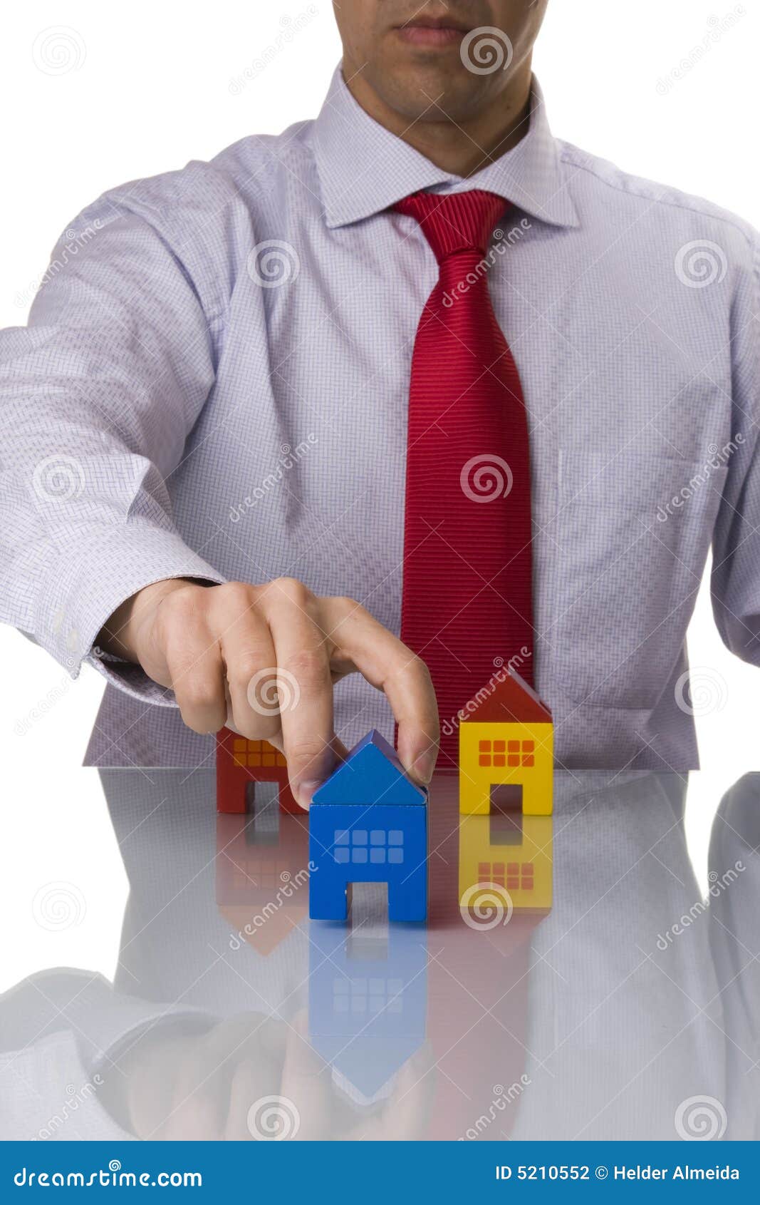 Businessman Selling a House Stock Photo - Image of building, office ...