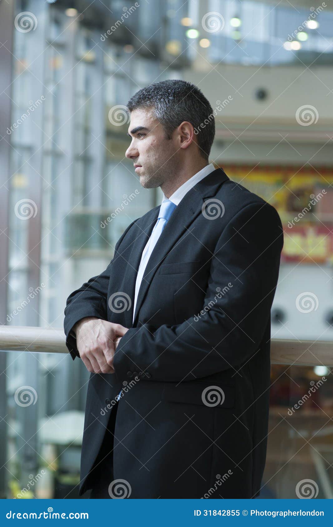 Businessman with Serious Expression Looking Off Camera Stock Image ...