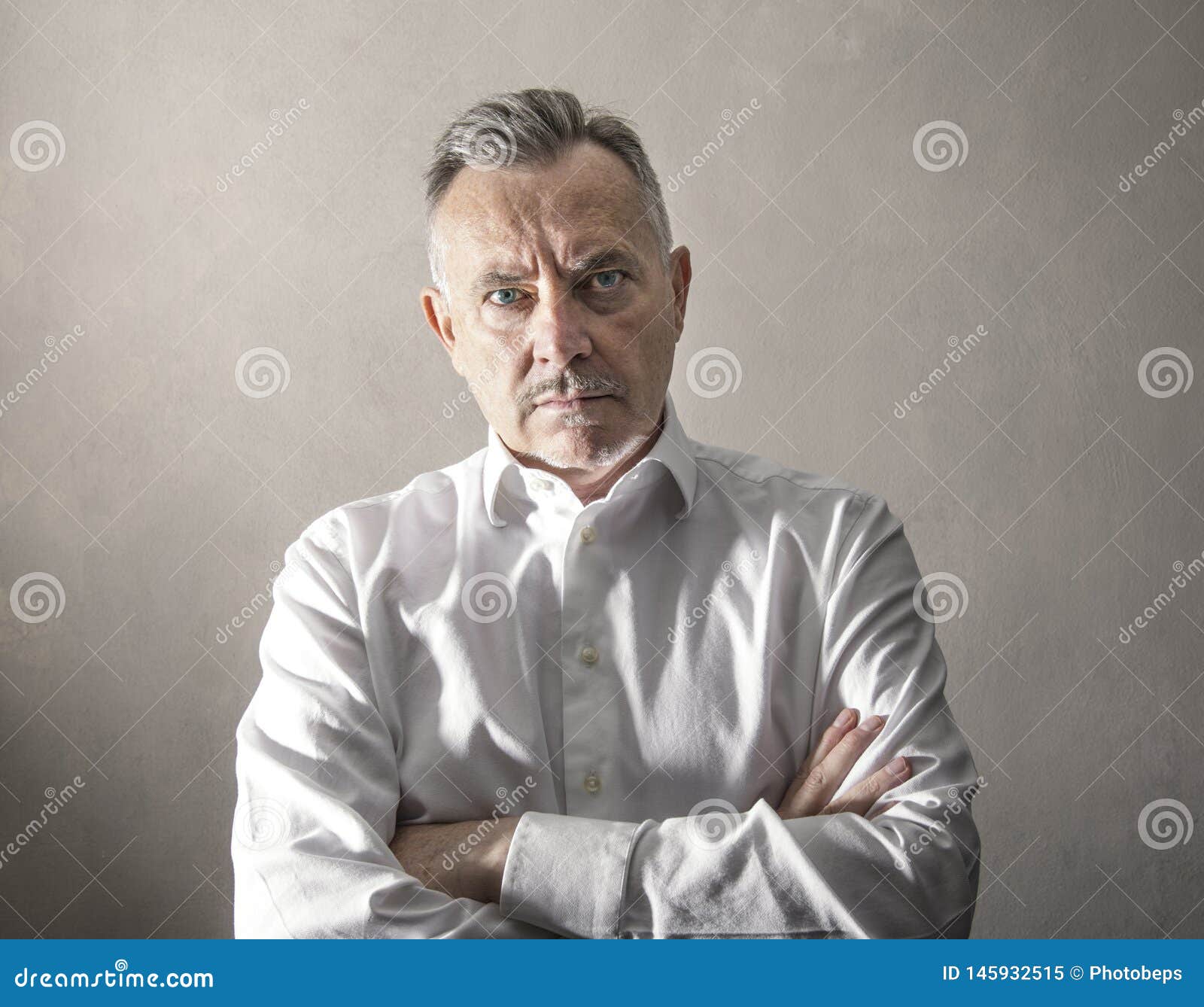 Businessman with Serious Look Stock Image - Image of face, male: 145932515