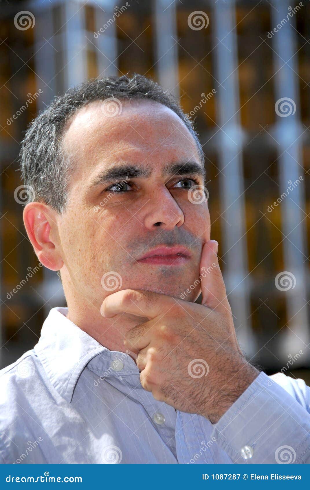 Businessman serious think stock image. Image of look, building - 1087287