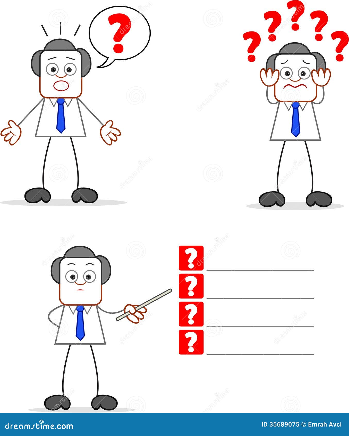 Businessman Set stock vector. Illustration of caricature - 35689075