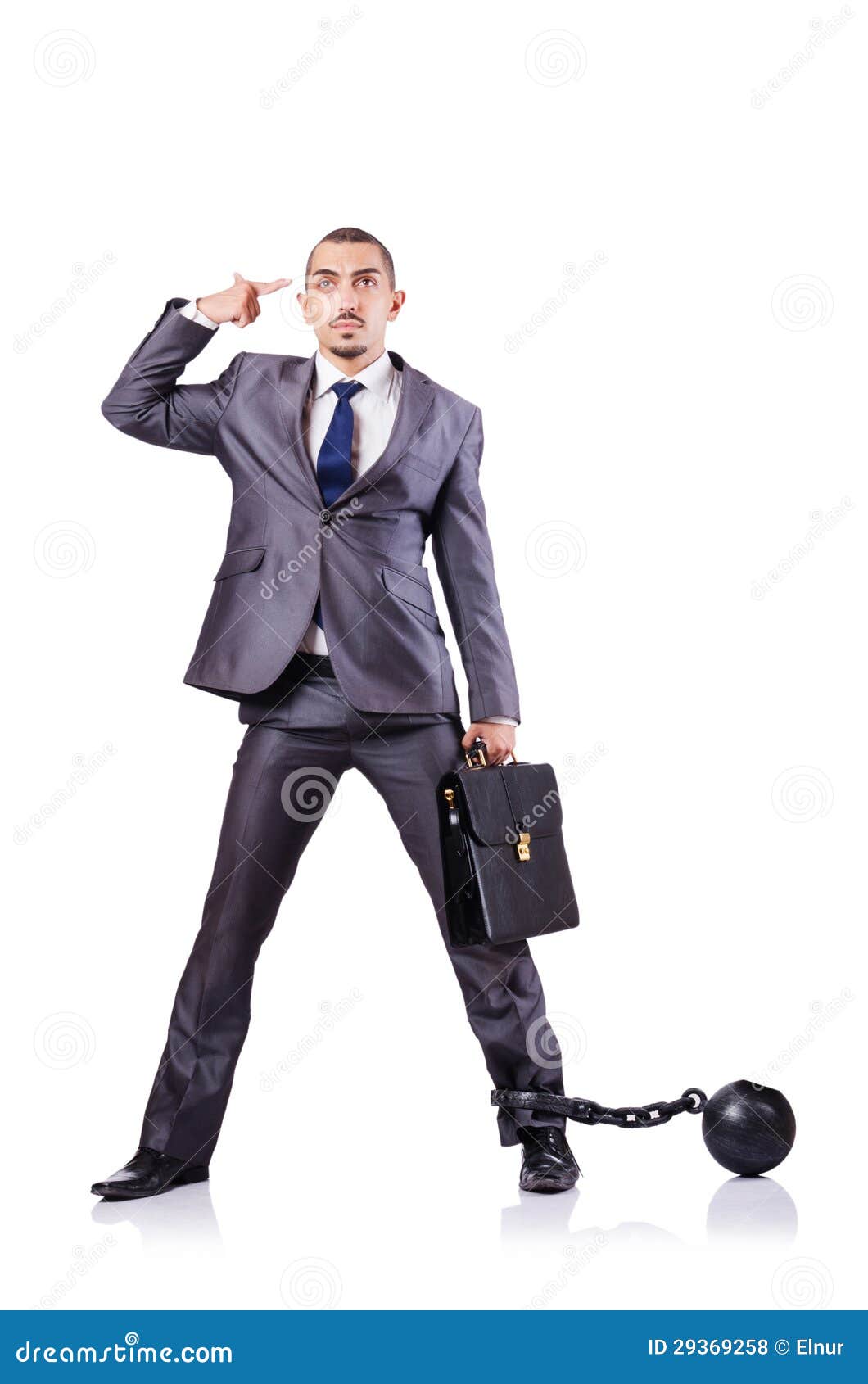 Businessman with shackles stock photo. Image of criminal - 29369258