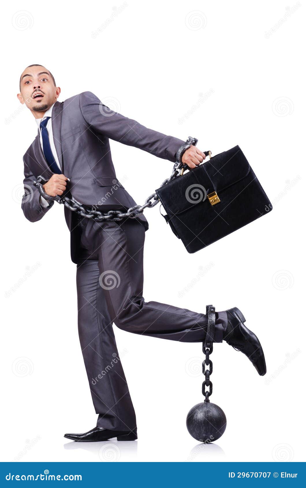 Businessman with shackles stock image. Image of fraud - 29670707