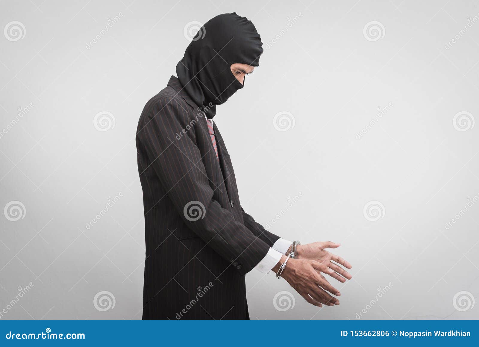 Businessman with Shackles on White Stock Photo - Image of adult ...