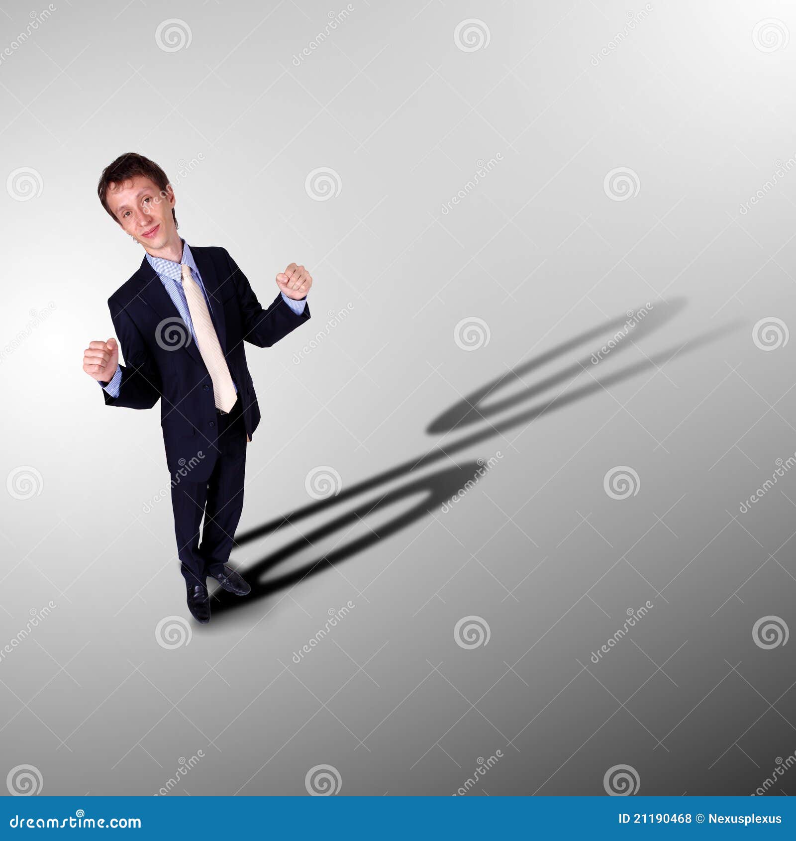 Businessman with Shadow As a Currency Symbol Stock Photo - Image of ...