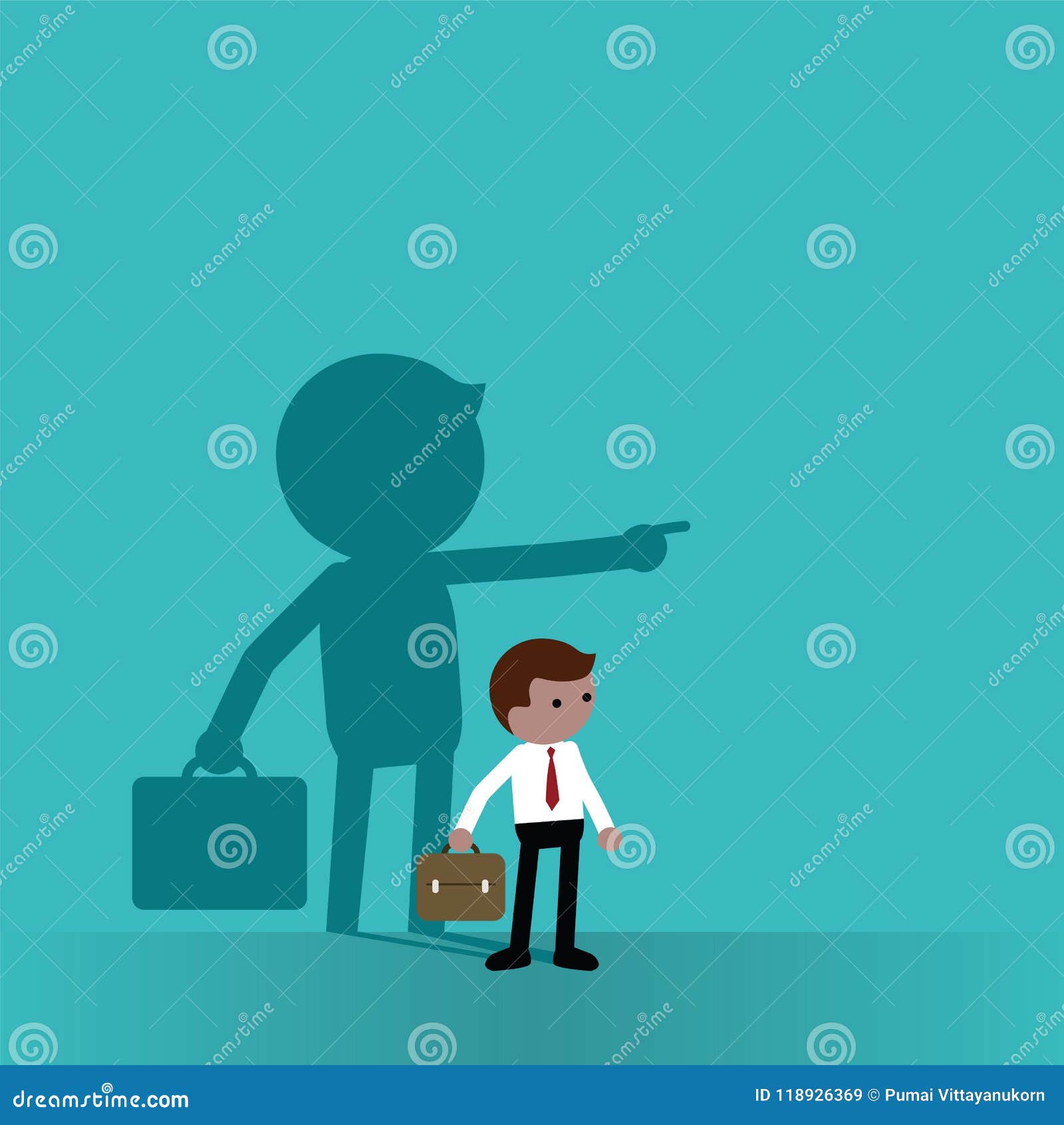 Businessman Shadow Pointing Stock Vector - Illustration of standing ...