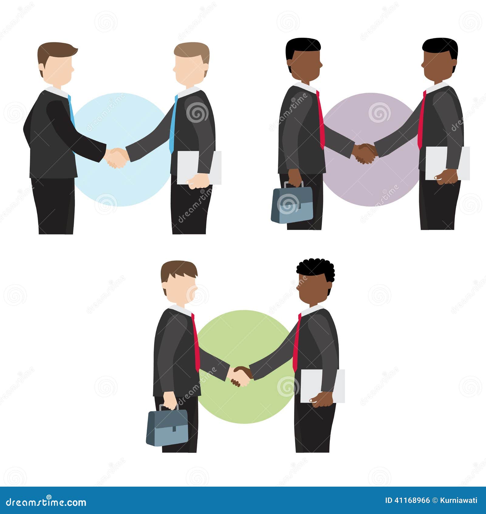 Win Win Businessman With Shake Hands On Cliff Royalty-Free Stock ...