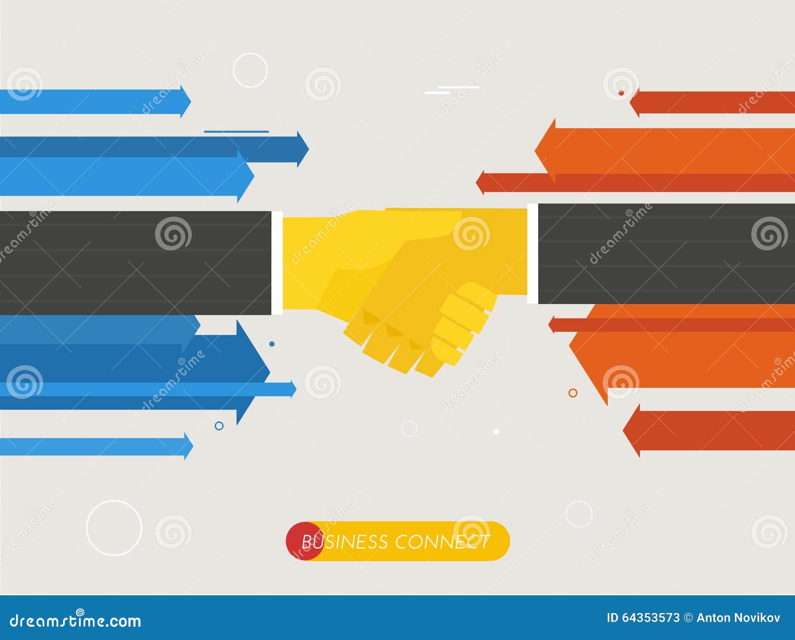 Businessman Shaking Hands with Arrows Stock Vector - Illustration of ...