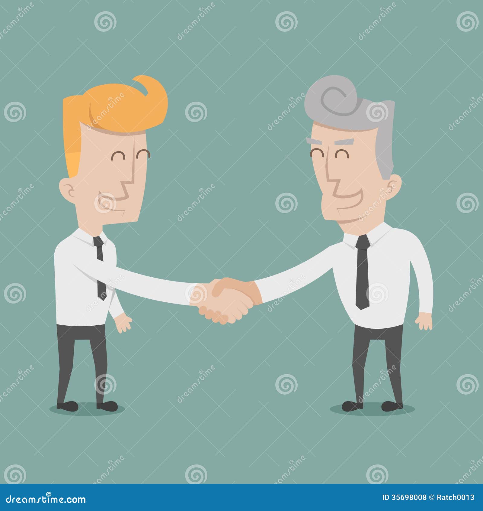 Businessman Shaking Hands Cartoon | CartoonDealer.com #58752753