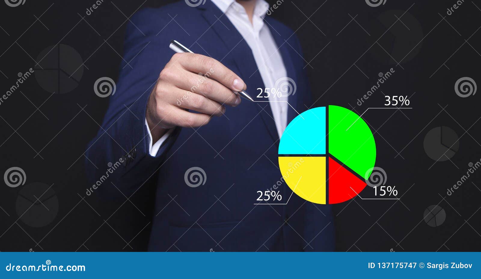 Businessman Share Interest Chart Stock Image - Image of profit, graphic ...