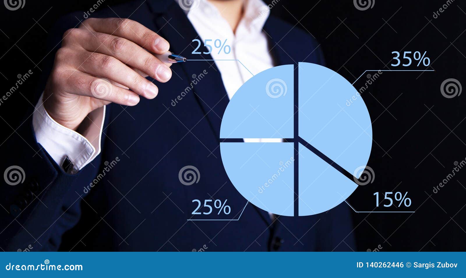 Businessman Share Interest Chart Stock Photo - Image of businessman ...