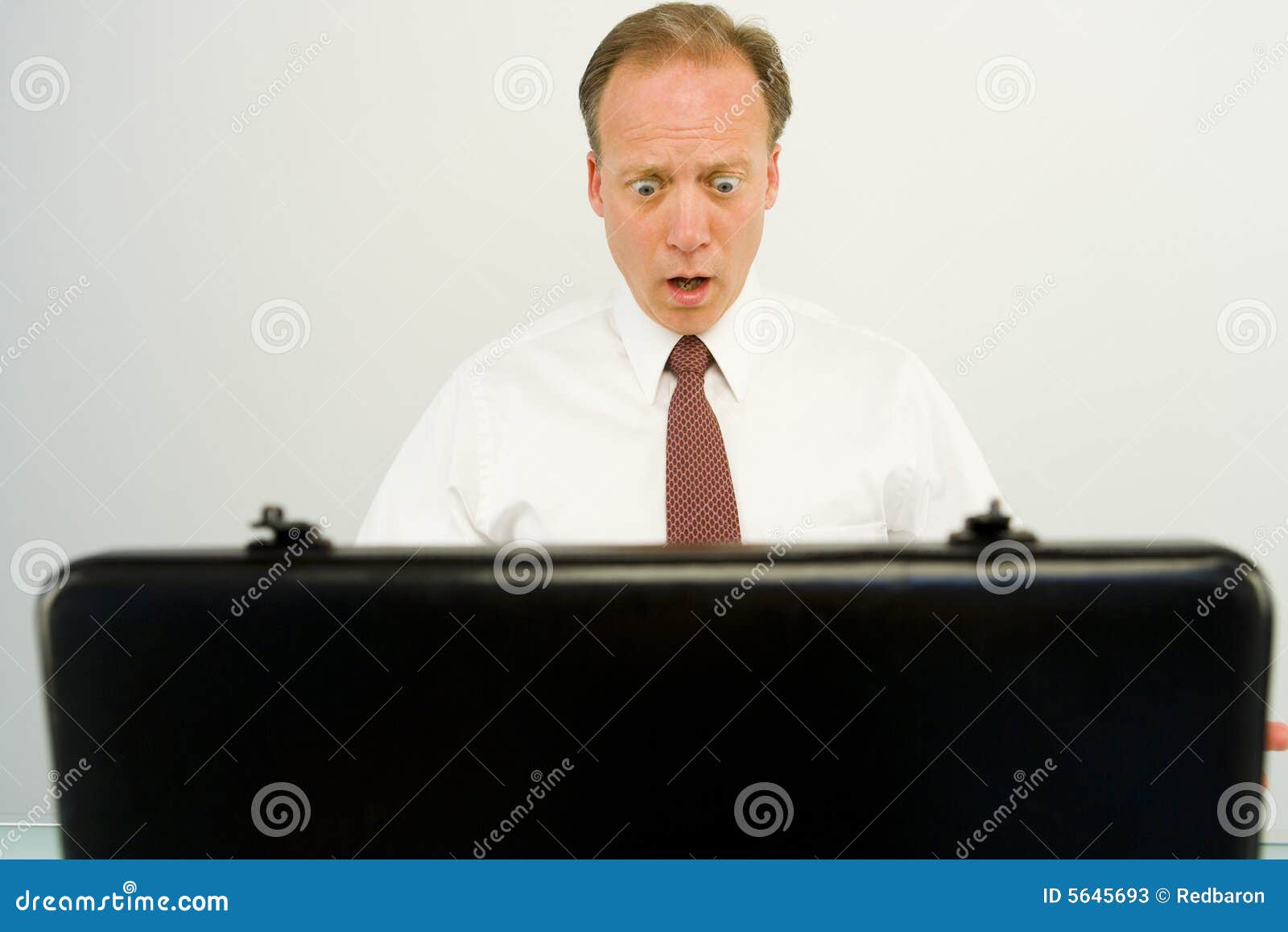 Businessman in a shock stock image. Image of conceptual - 5645693