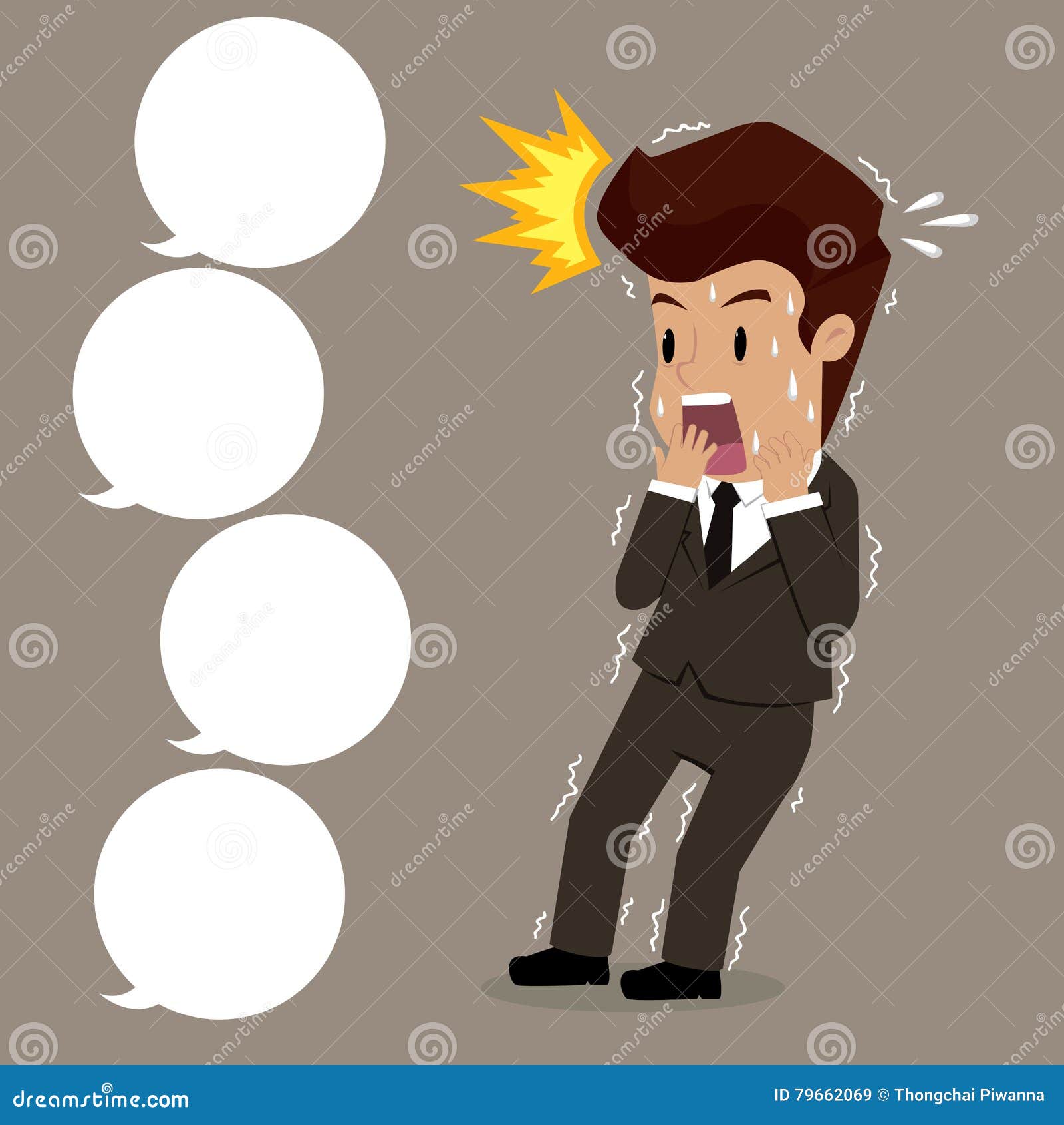 Businessman Shocked by the Question Stock Vector - Illustration of ...