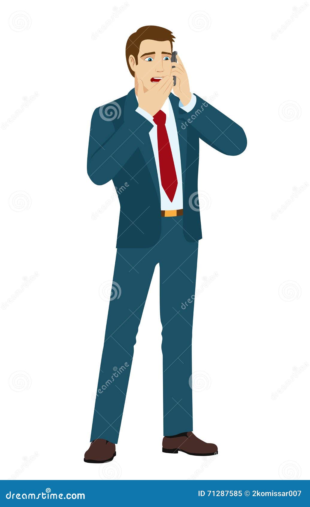 Businessman stock vector. Illustration of business, call - 71287585