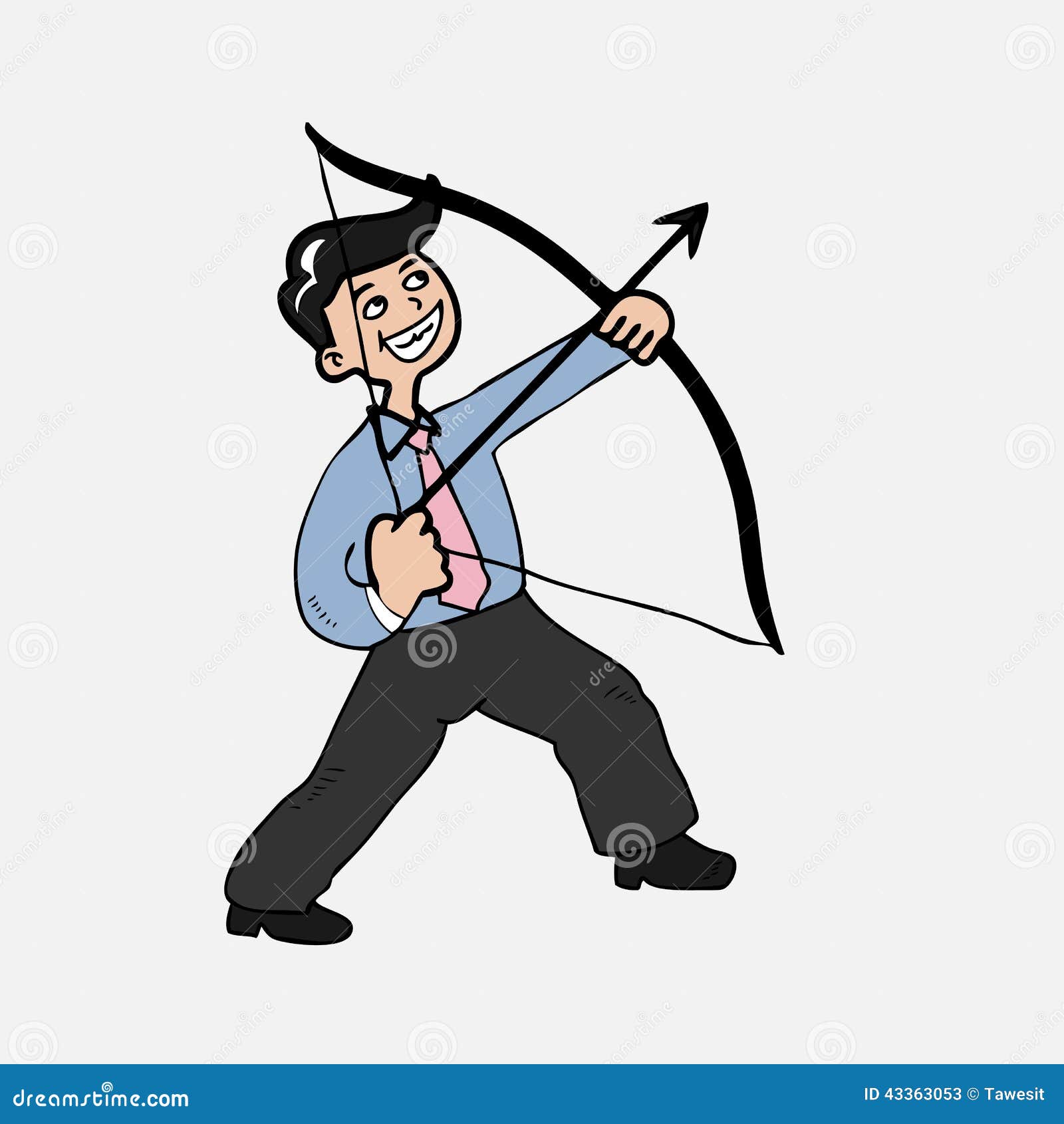 Archer Cartoon Character Vector Illustration | CartoonDealer.com #110579030