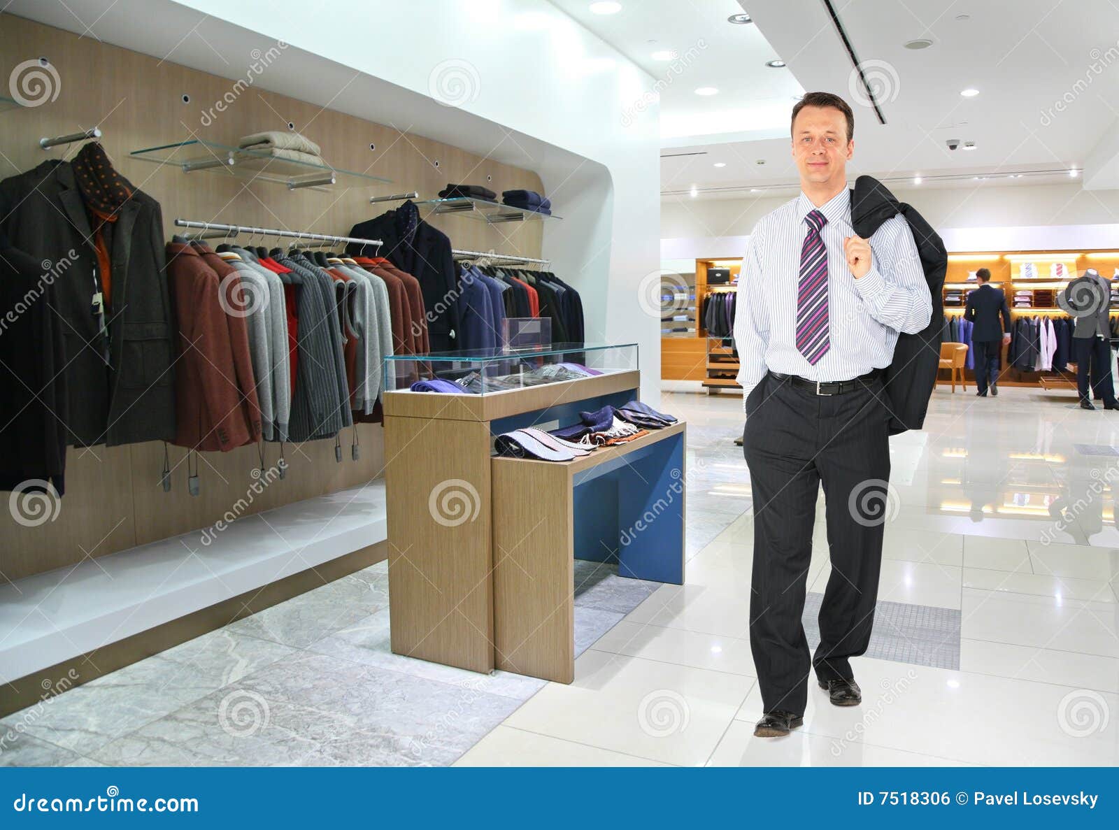 Businessman in shop stock photo. Image of business, clothes - 7518306