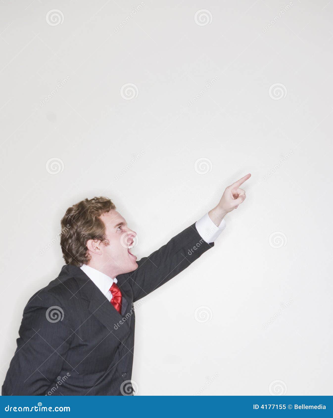 Businessman shouting stock image. Image of brown, pointing - 4177155
