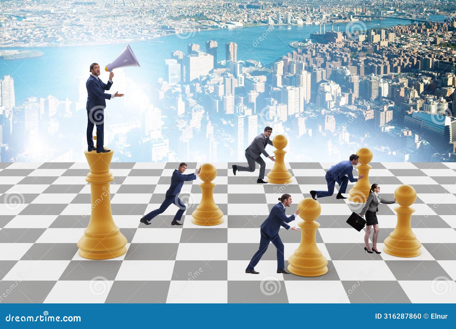 Businessman Shouting in the Game of Chess Stock Photo - Image of modern ...