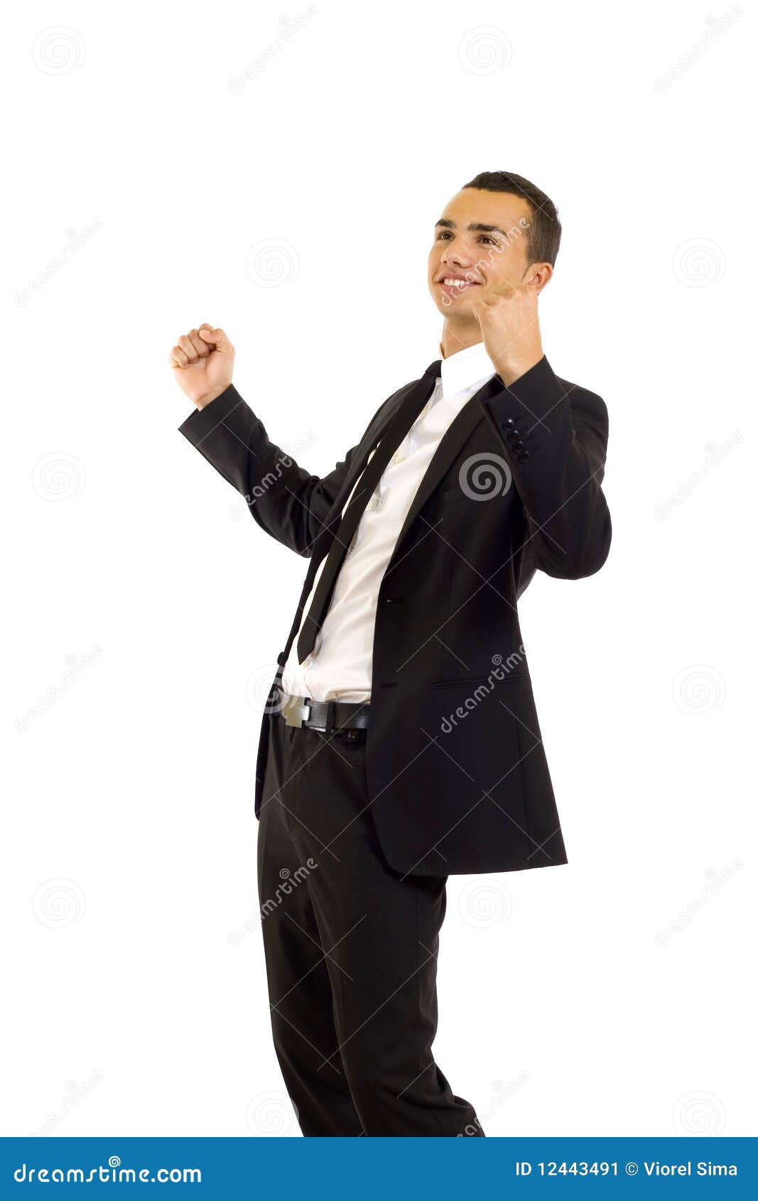 Businessman Shouting Loudly Stock Image - Image of happiness, arms ...
