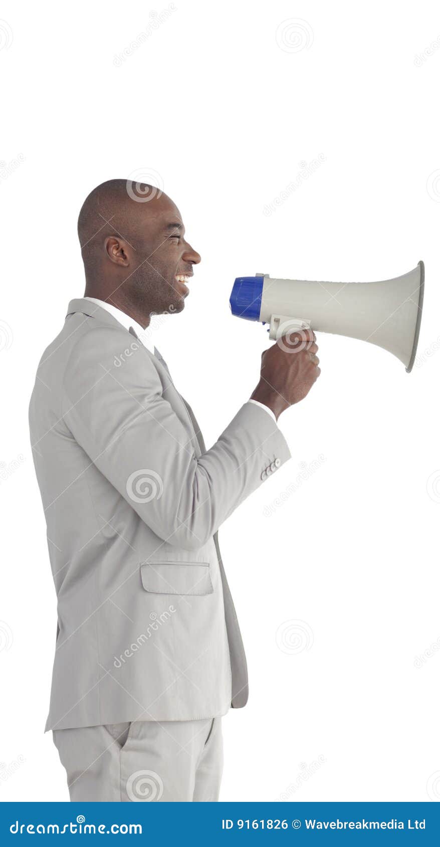 Businessman Shouting in a Megaphone Stock Photo - Image of person ...