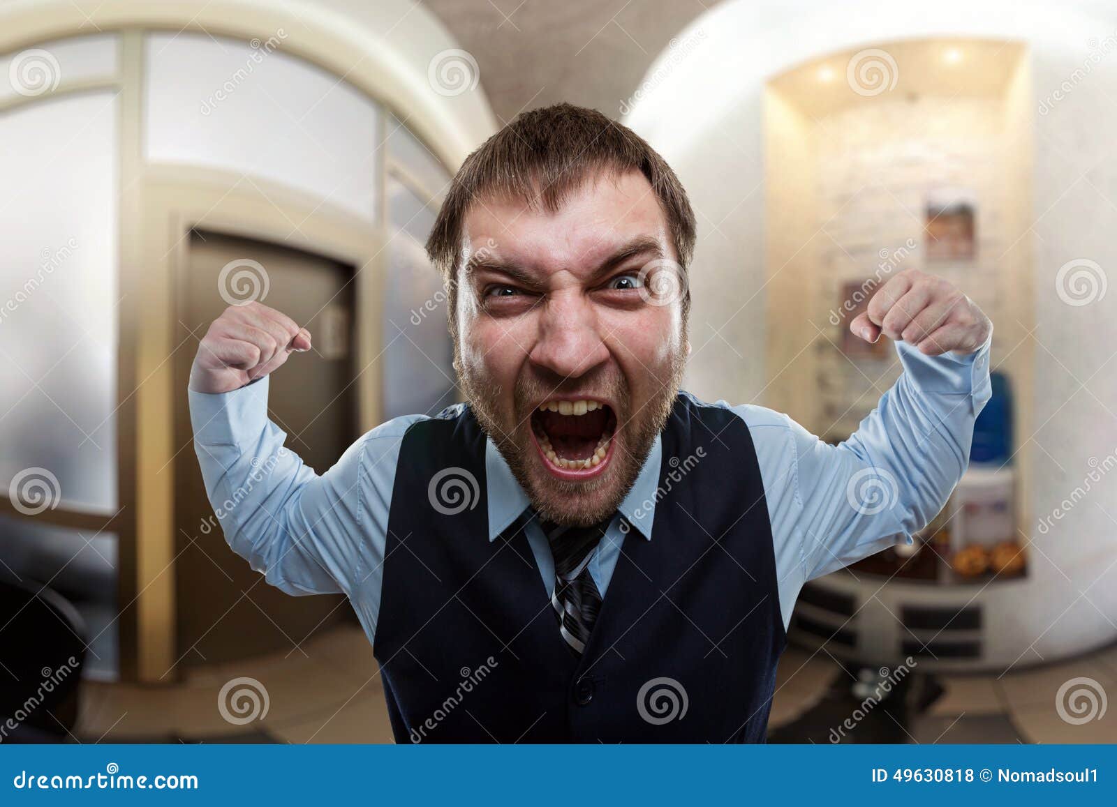 Businessman Shouting at Office Stock Photo - Image of emotional, office ...