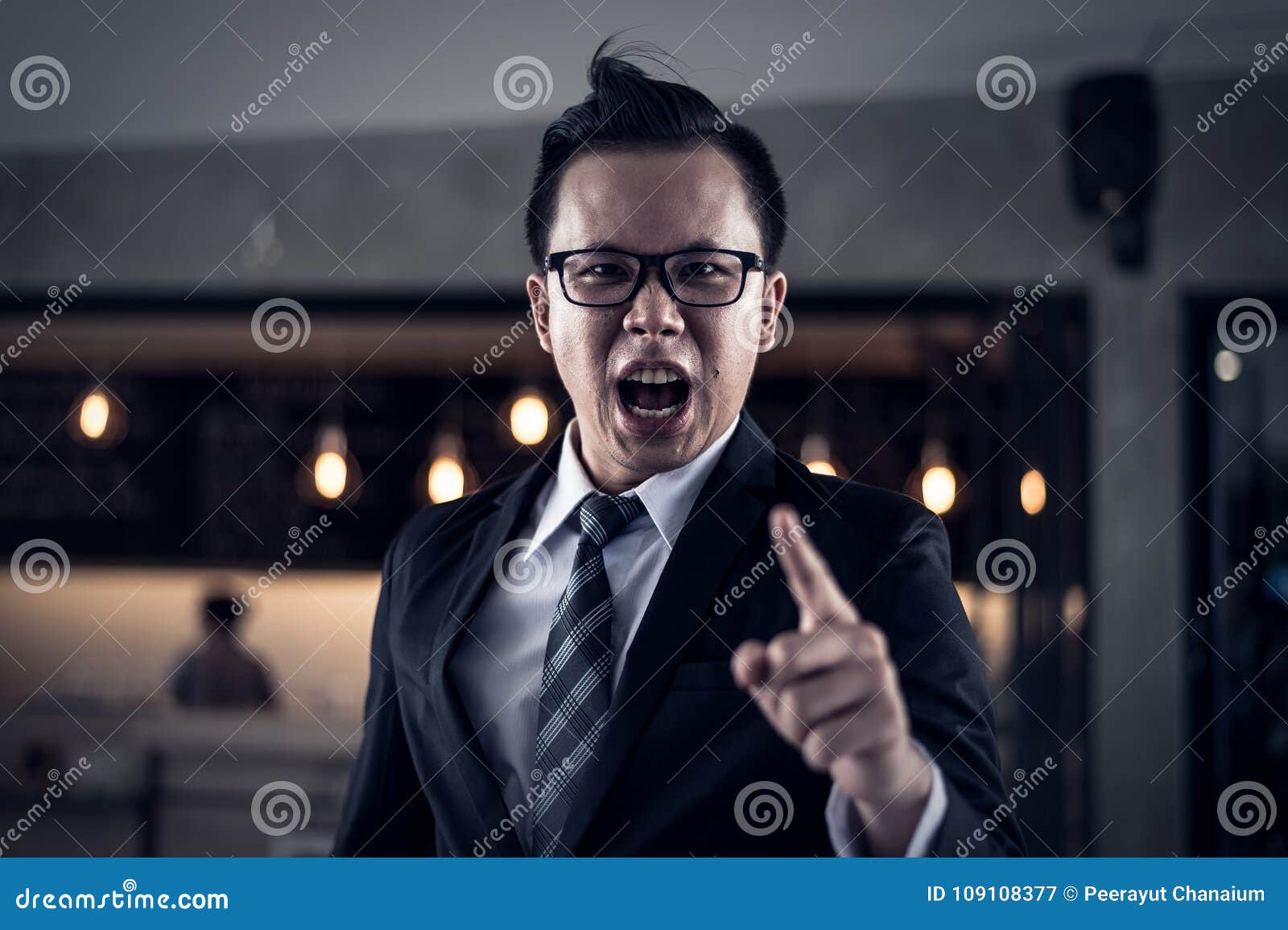 Businessman Shouting and Pointing Finger at You because he is Very ... Businessman Shouting and Pointing Finger at You because he is Very ...