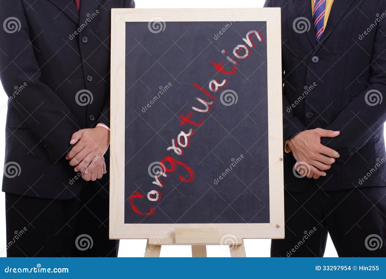 Businessman Show Congratulation Text Concept Stock Photo - Image of ...