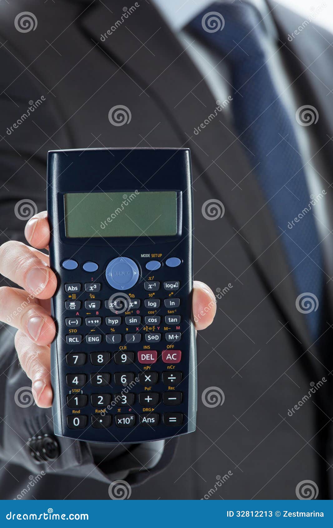 Businessman Showing Calculator Stock Image - Image of finances, economy ...