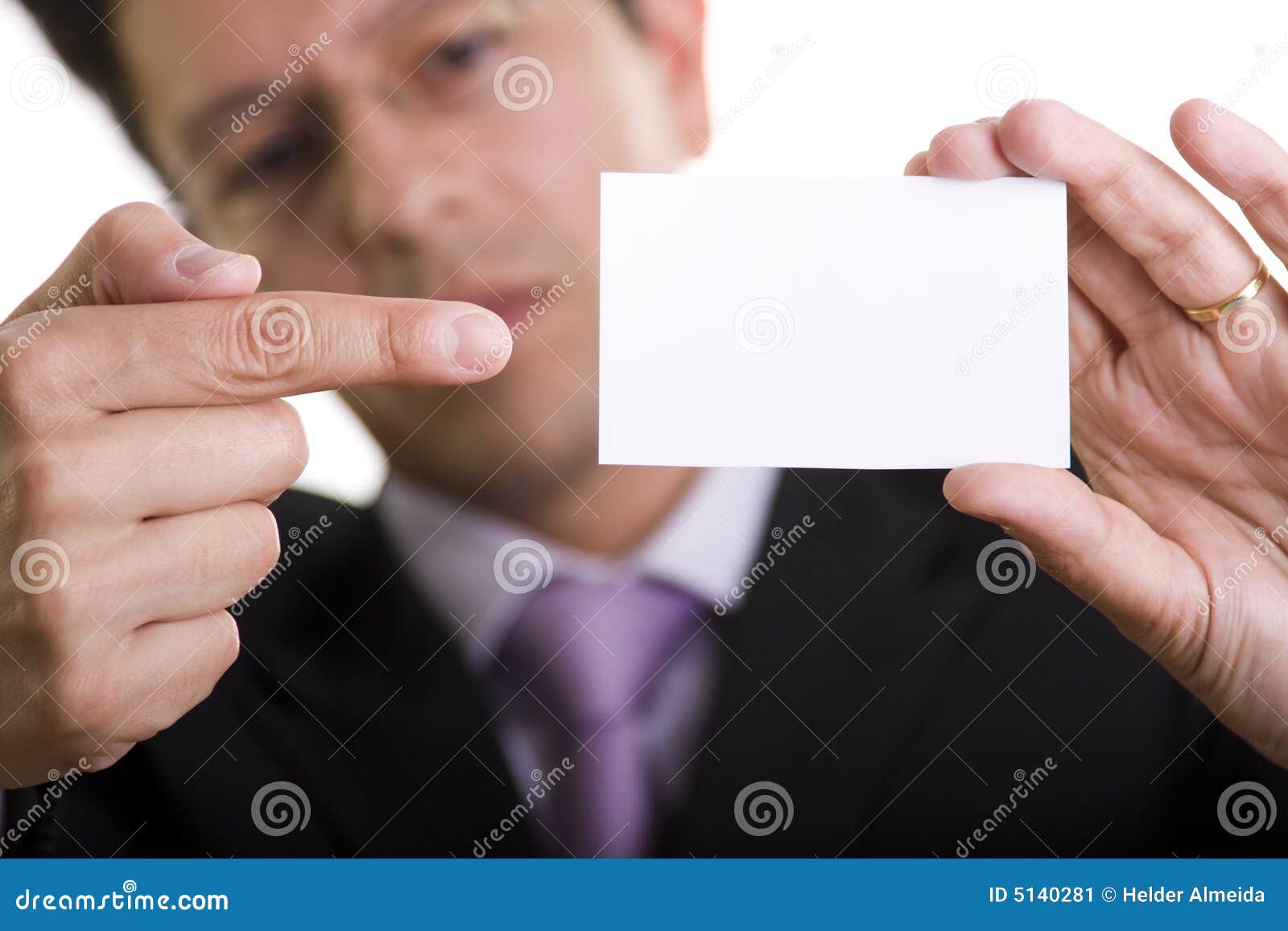 Businessman Showing is Card Stock Image - Image of isolated ...