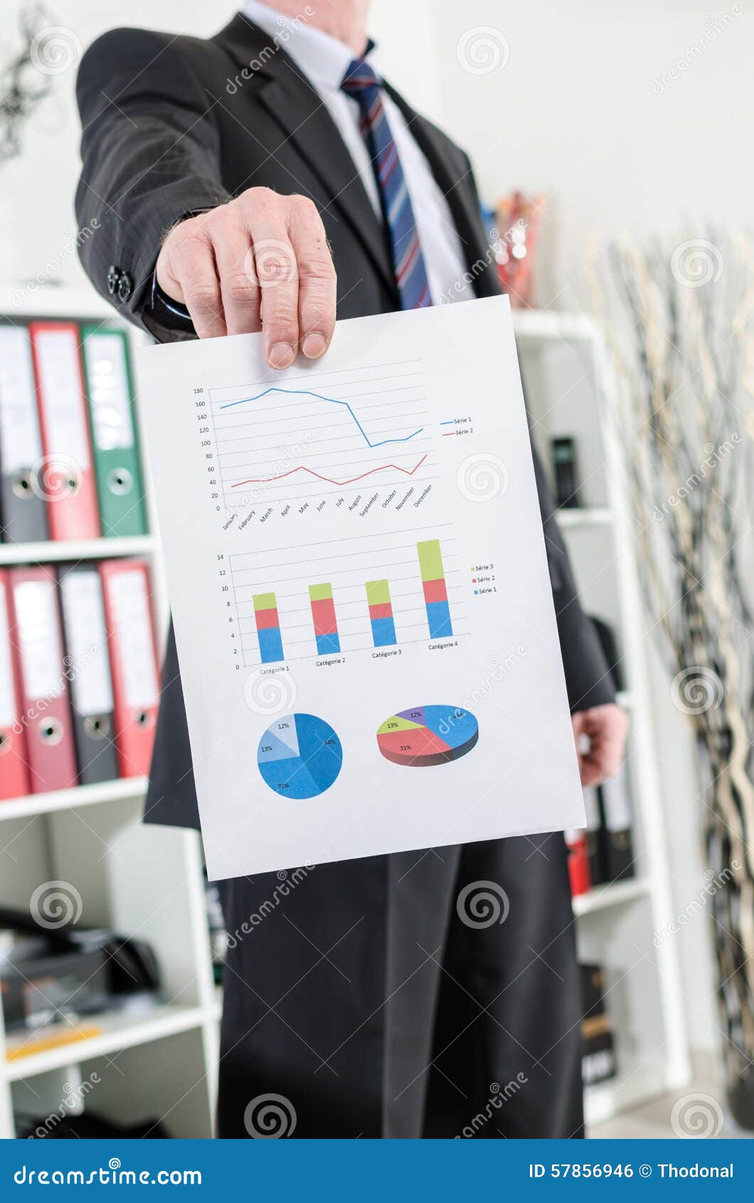 Businessman Showing Charts and Graphics Stock Photo - Image of charts ...